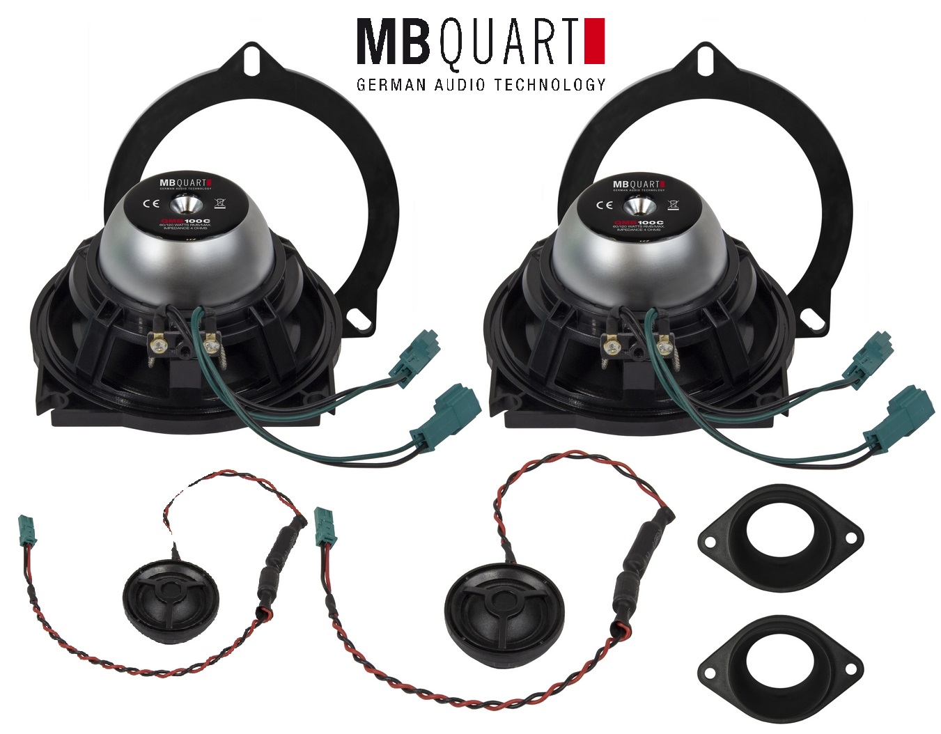 MB Quart QMB100C 2-Wege Komponenten Lautsprecher System kompatibel mit BMW E,F,G Modelle
