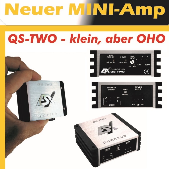 ESX QS-TWO QUANTUM Digital 2CH AMP 2-Kanal Digital Verstärker 380 Watt
